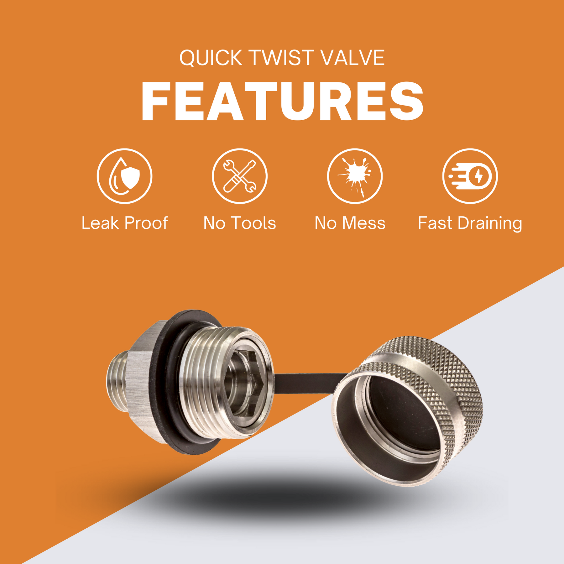 Quick Twist Oil Drain Valve – ValvoMax Oil Drain System