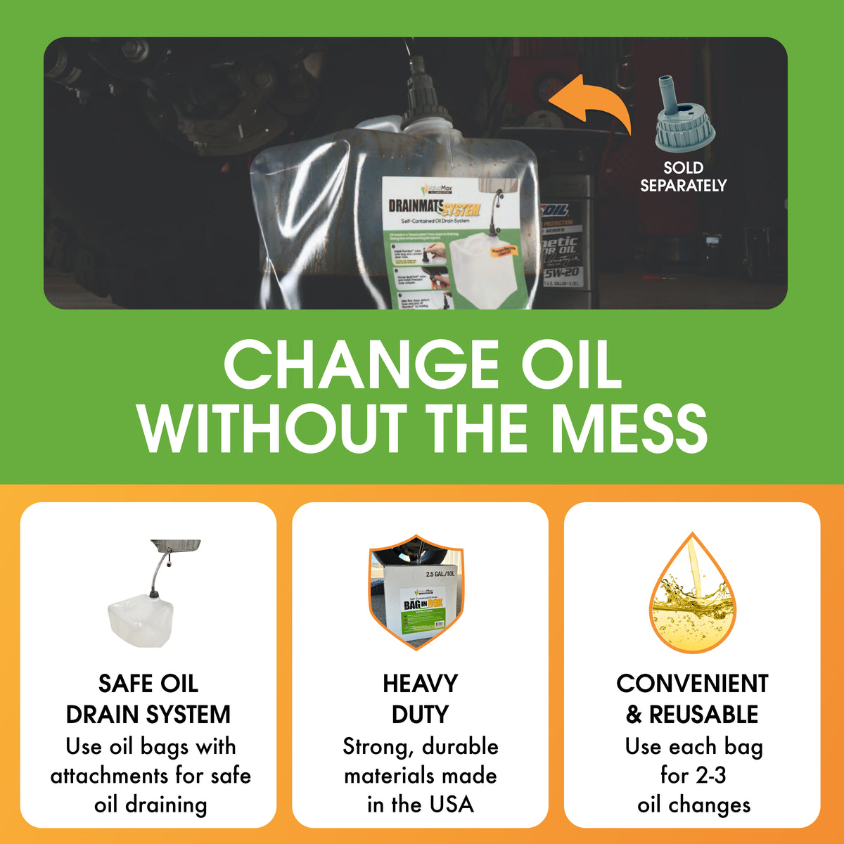 Replacement Oil Drain Bags – ValvoMax Oil Drain System